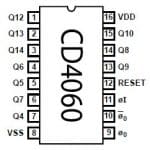 CD4060 IC : PinOut, Datasheet, Equivalent & Its Working
