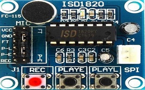 ISD1820 Voice Recording Module : PinOut, Datasheet & Working